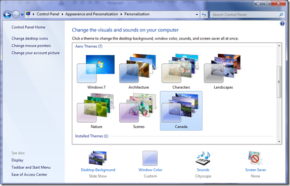 Personalize Your Windows 7 Experience: Hidden Themes – 40Tech